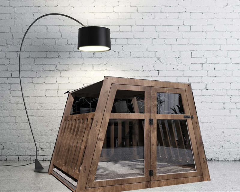 خانه سگ چوبی مدل L50 | هیوا پت