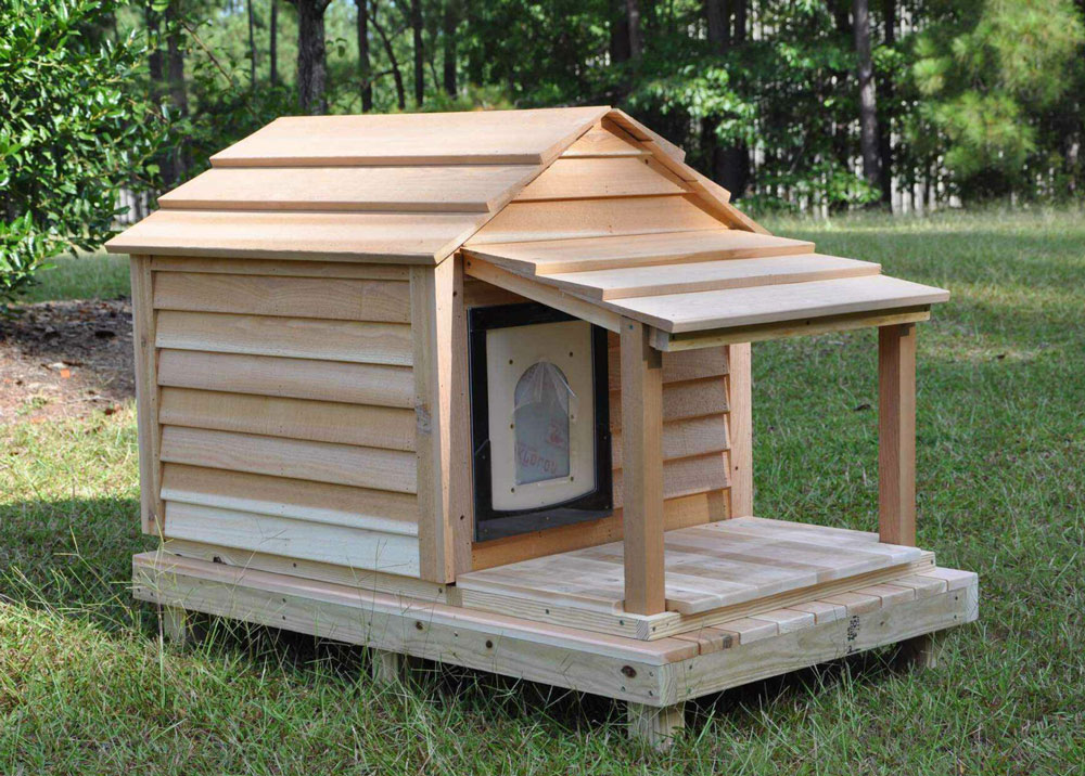 خانه سگ چوبی مدل L42 | هیوا پت